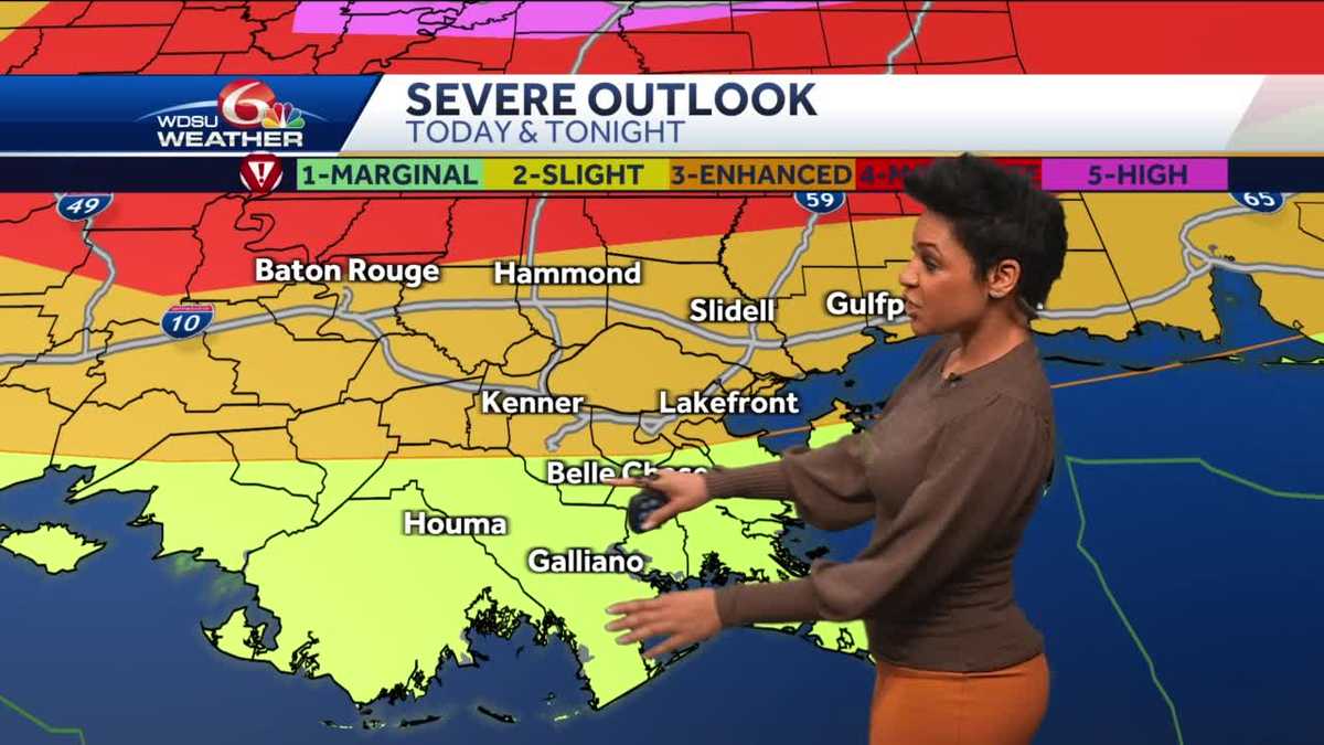 Severe storm risk today and tonight, Wind Advisory