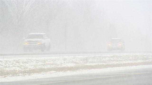 Snow creates treacherous driving conditions