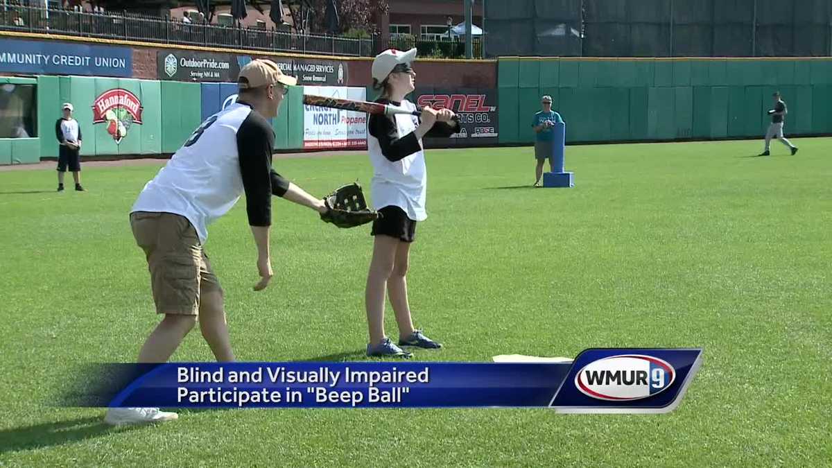 Blind, visually impaired players take on Fisher Cats in game of 'Beep Ball'