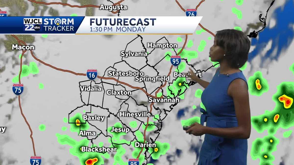 Warm and humid conditions with spotty showers
