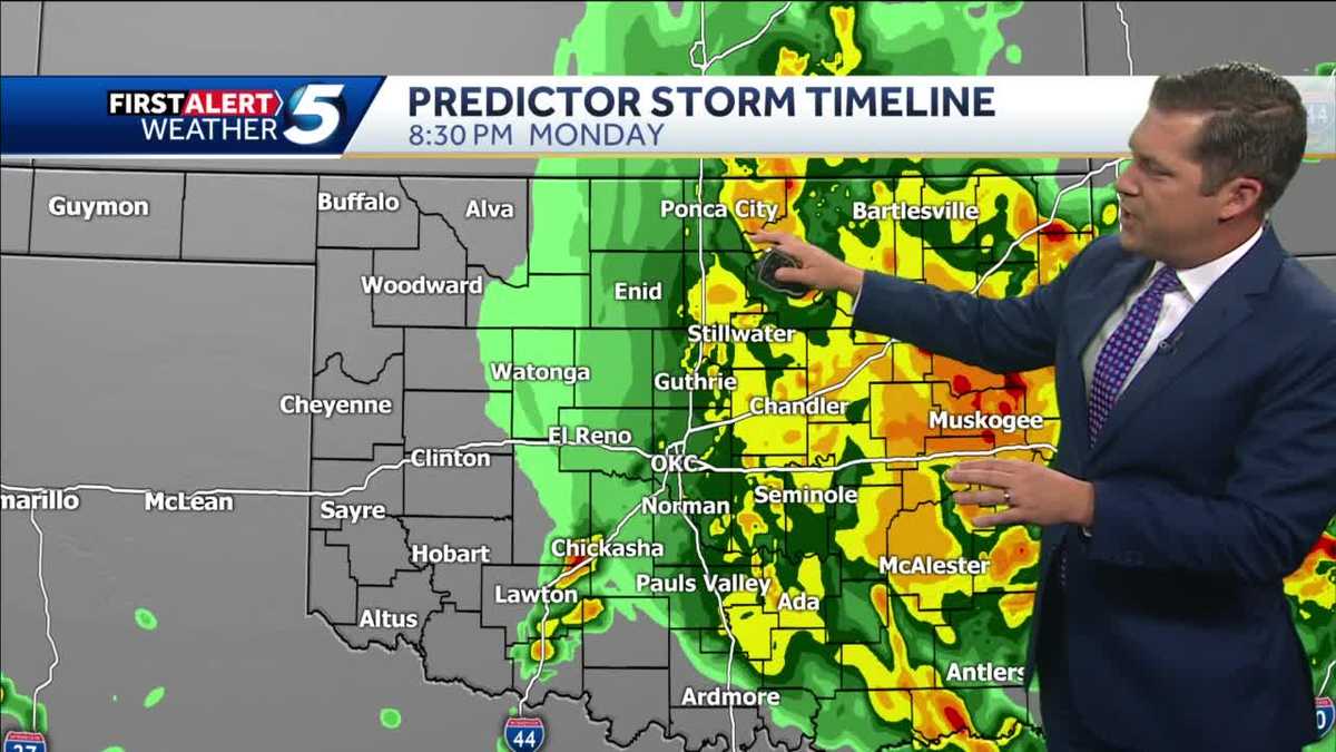 Rain timeline for tonight.