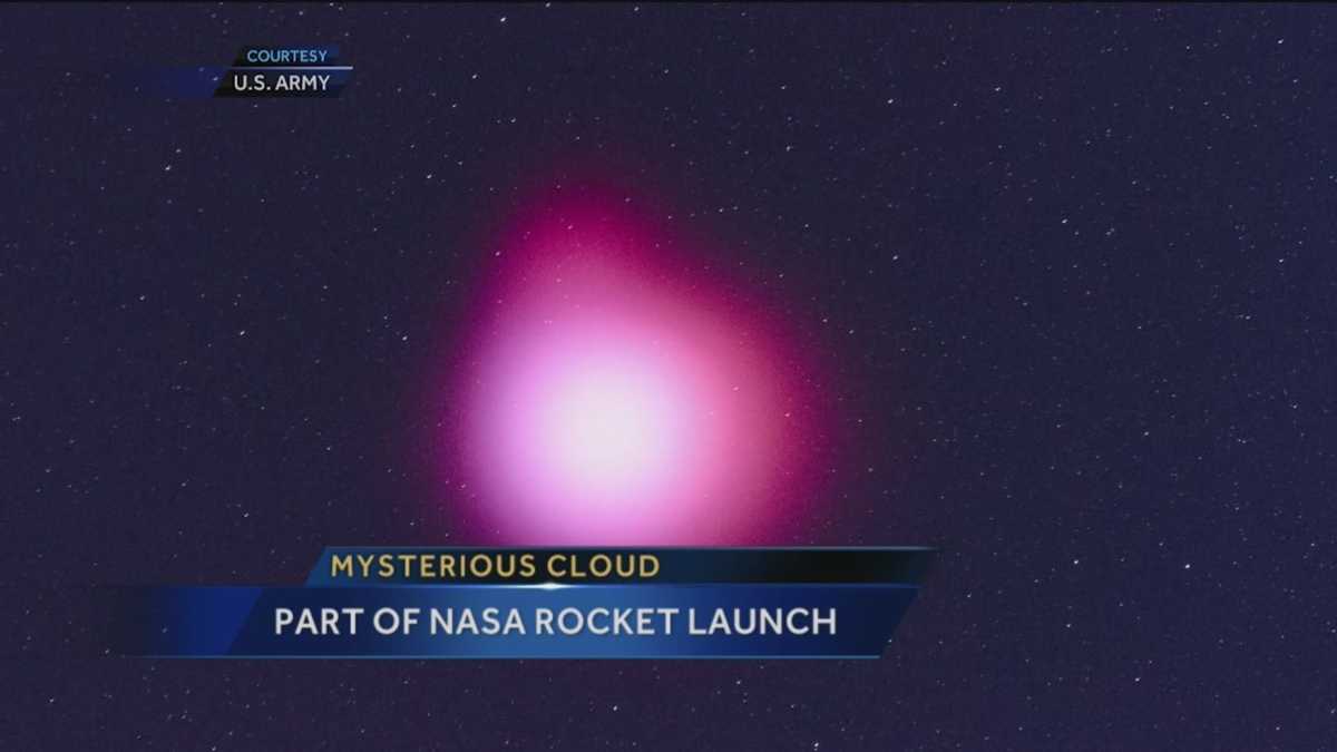 NASA launch caused strange pink cloud
