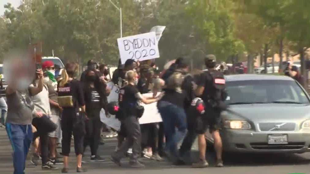 CHP investigates dangerous vehicle, protester exchanges