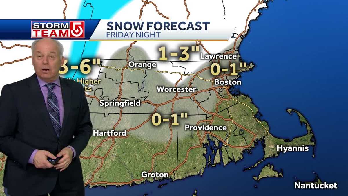 Video: Heavy rain overnight, snow squalls possible Friday