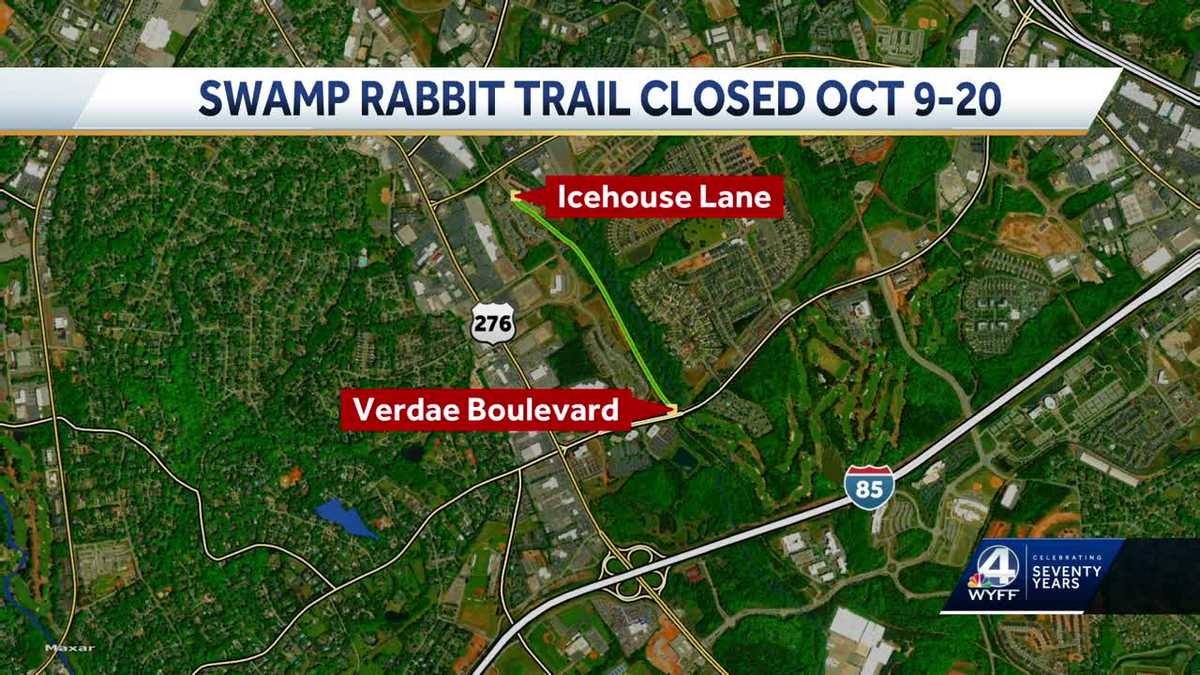 South Carolina: Part of Swamp Rabbit Trail closed for construction