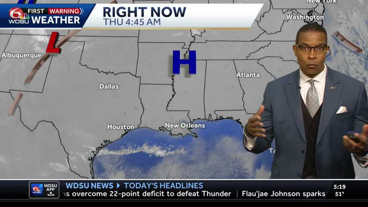 A sunny and cool Thursday
