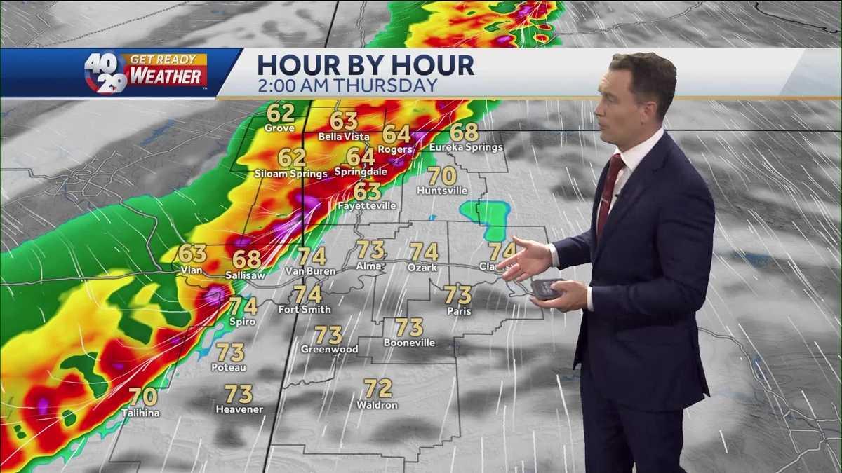 Tracking severe weather early Thursday