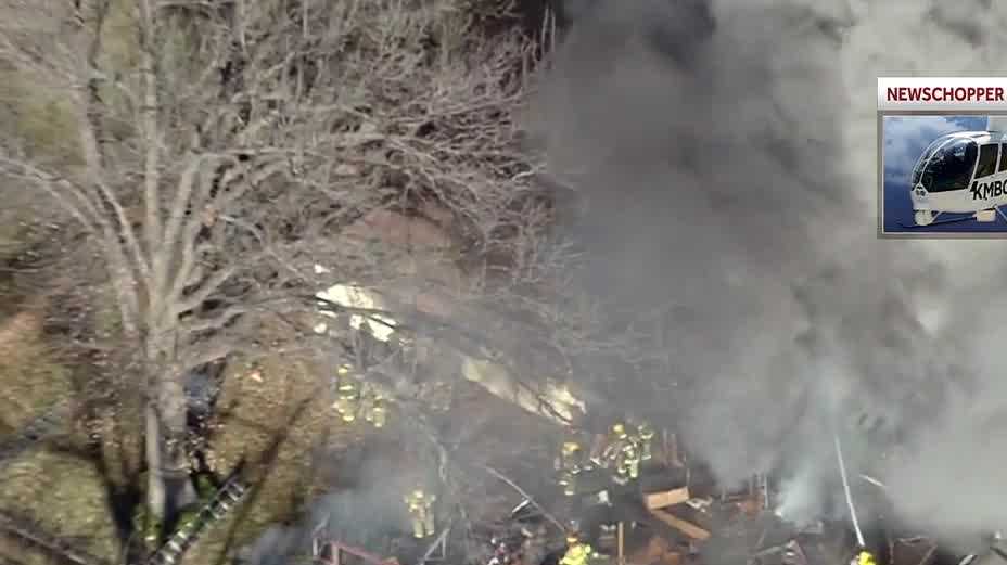 NewsChopper 9: Firefighters battle large house fire in KCK