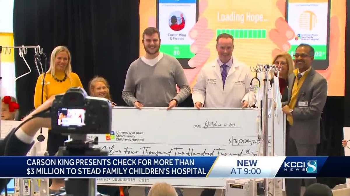 King for a day: Carson King delivers $3M donation to children's hospital