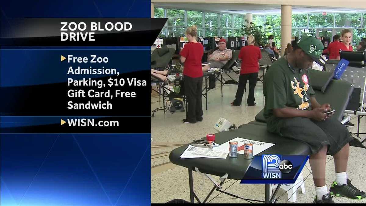 Milwaukee County Zoo Blood Drive on Monday, Tuesday