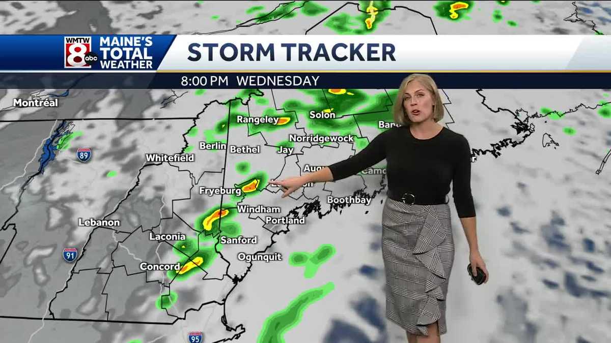 Evening showers and storms, sunshine returns tomorrow