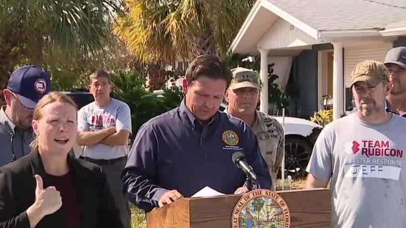 Hurricane Helene: Ron DeSantis to give update from Steinhatchee
