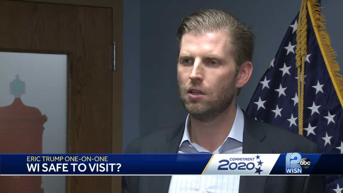 Eric Trump campaigns for the president in Milwaukee