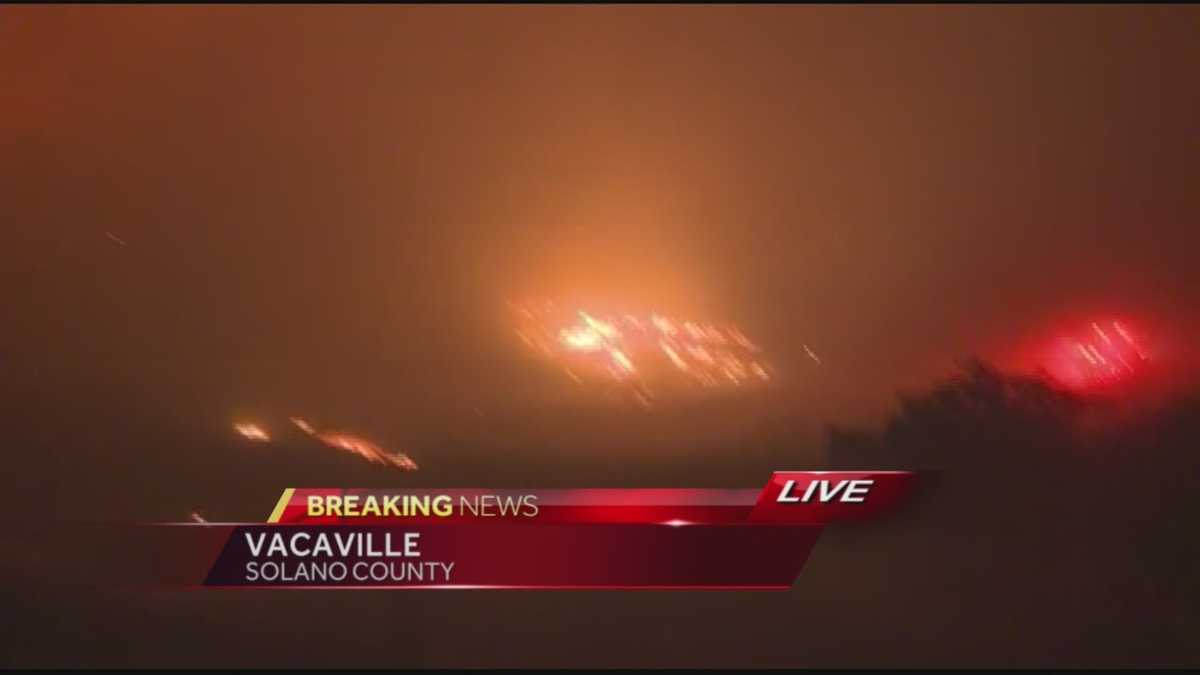 Winds fuel massive grass fire in Vacaville