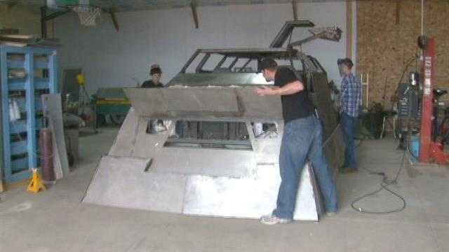 3 men build tornado intercept vehicle