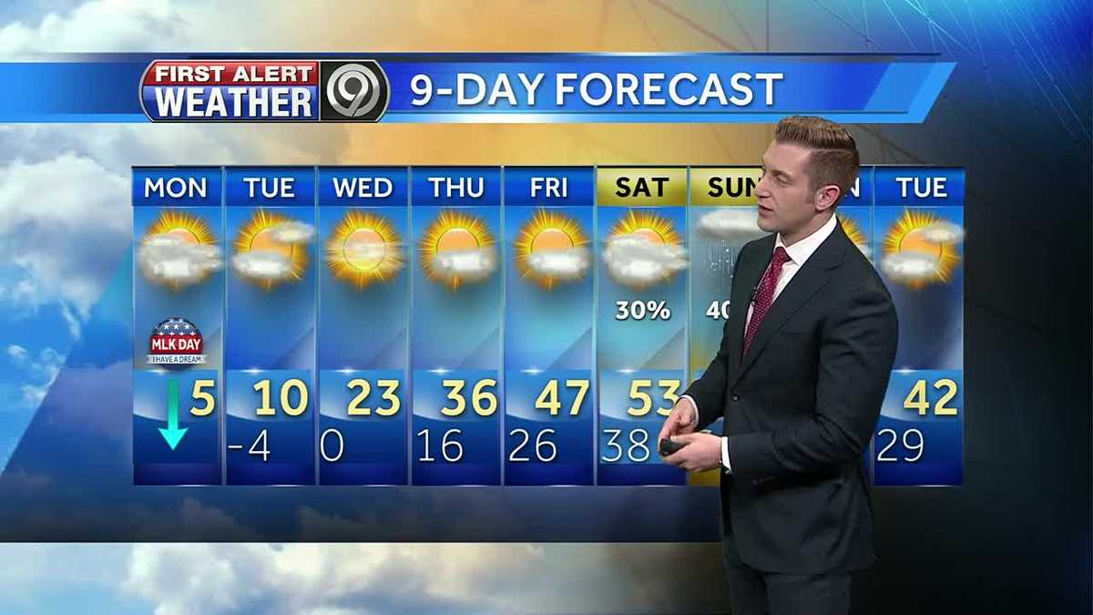 Temperatures will drop Monday, frigid Tuesday ahead