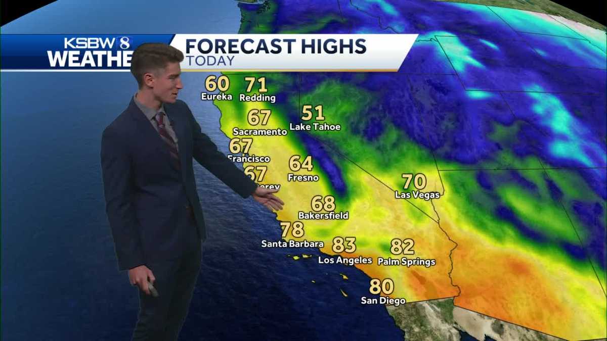 Sunny and Warm Conditions for Your Central Coast Sunday Forecast