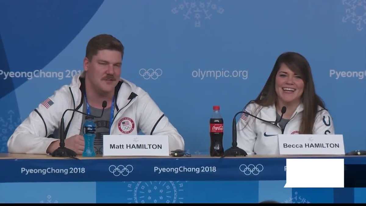 Nigel Robertson talks to brother and sister Olympic curling team