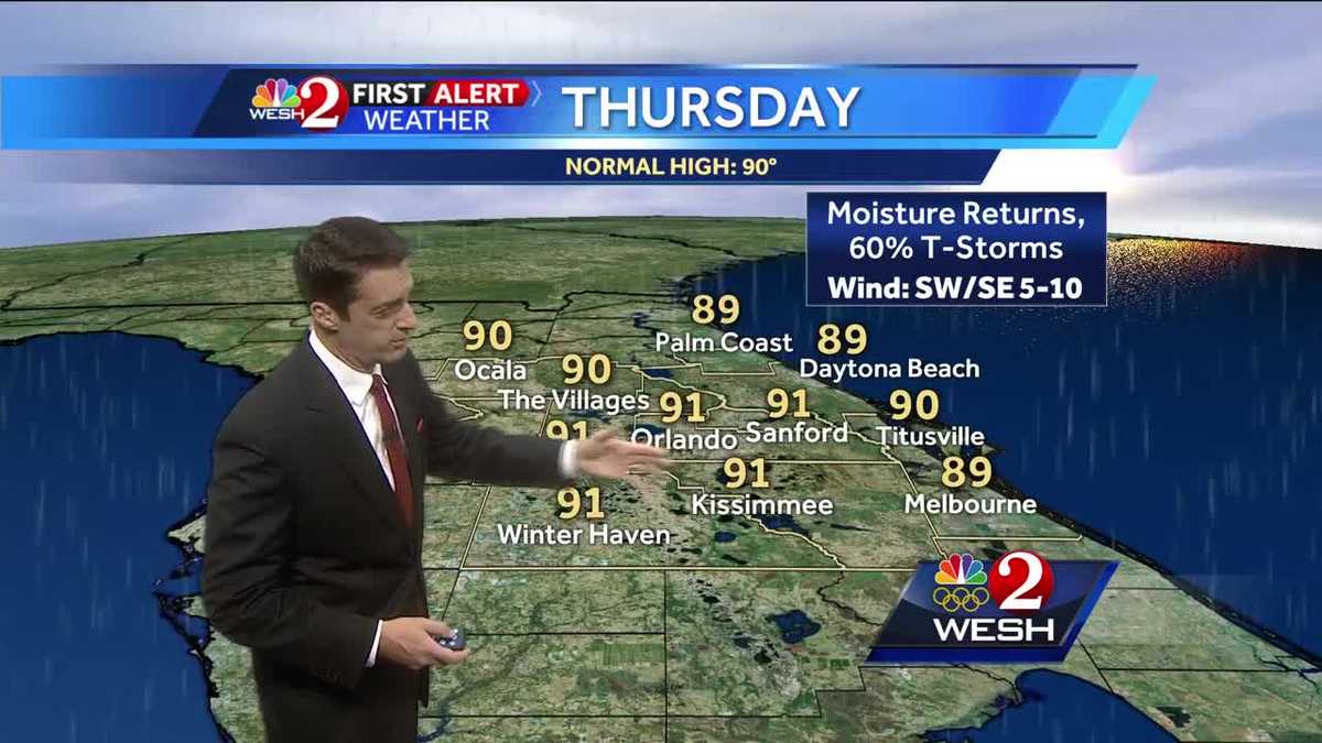 Thunderstorms expected Thursday