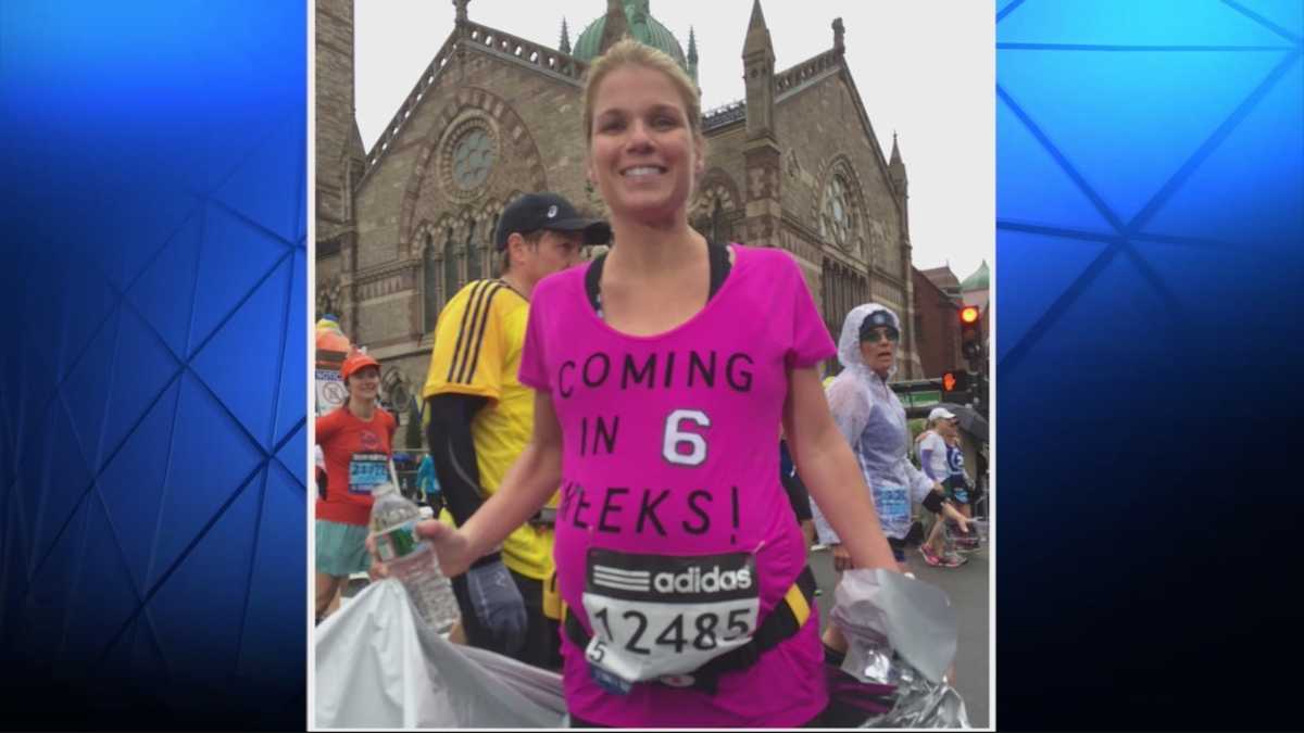 Amy Kyle runs Boston Marathon while pregnant