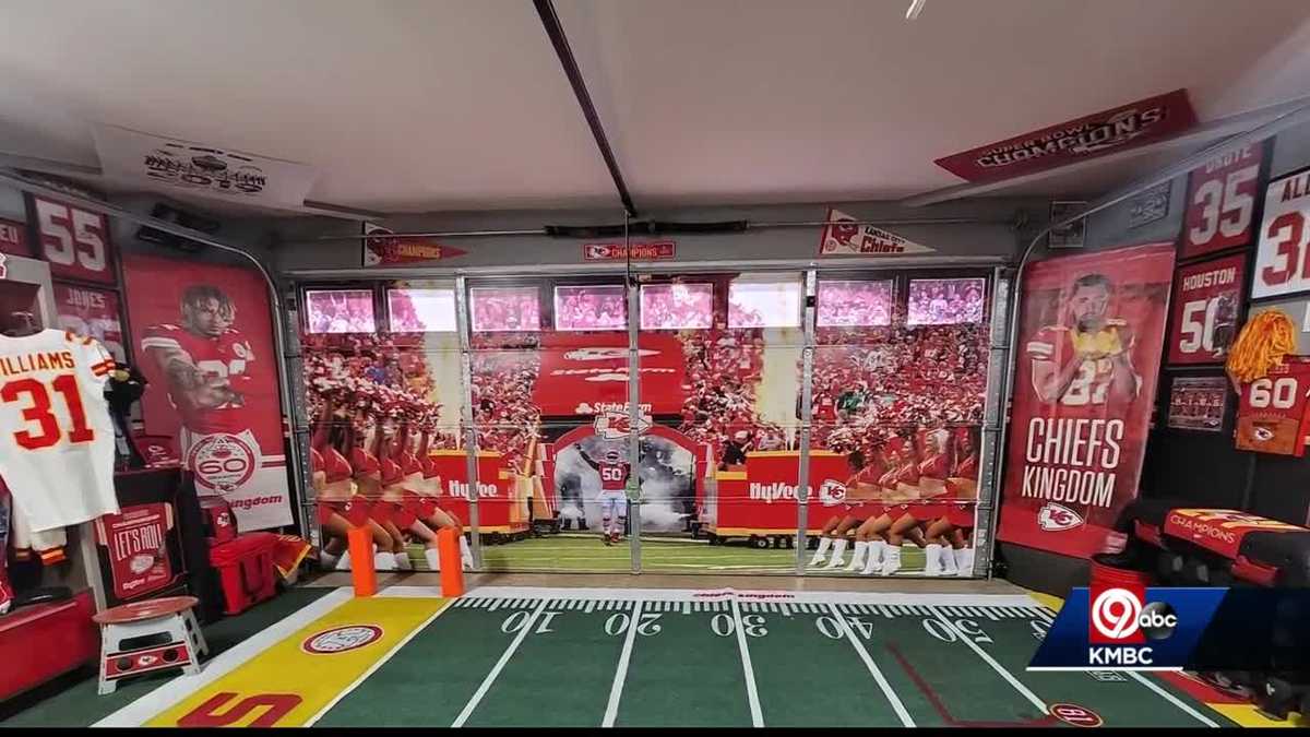 California couple converts garage into ultimate Chiefs shrine
