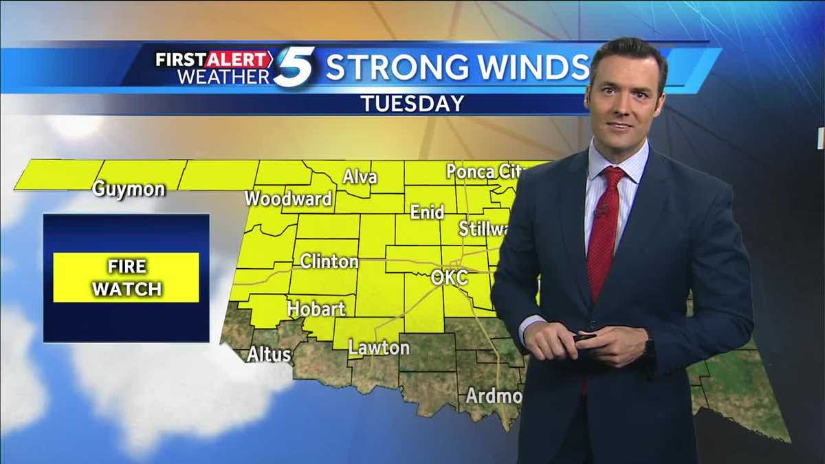 FORECAST: Dry, strong winds Monday and Tuesday