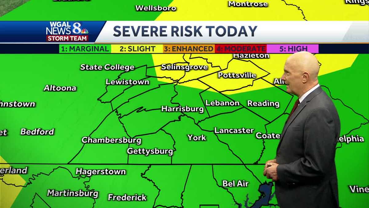 Hottest day of the week, few storms in south-central Pennsylvania