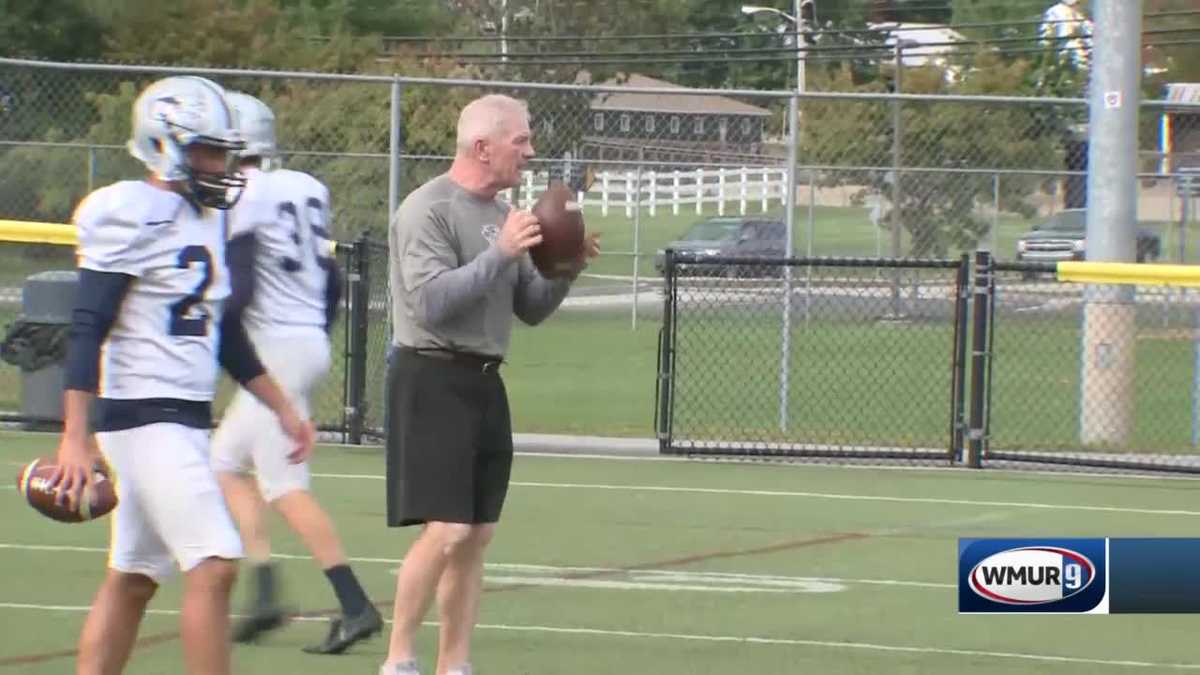 Coach Mac visits UNH Football Practice