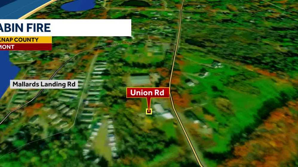 One person hospitalized after cabin catches fire in Belmont