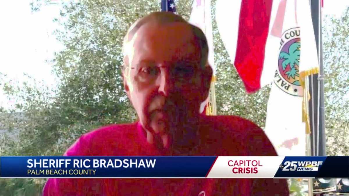 Sheriff Ric Bradshaw reacts to Capitol protest