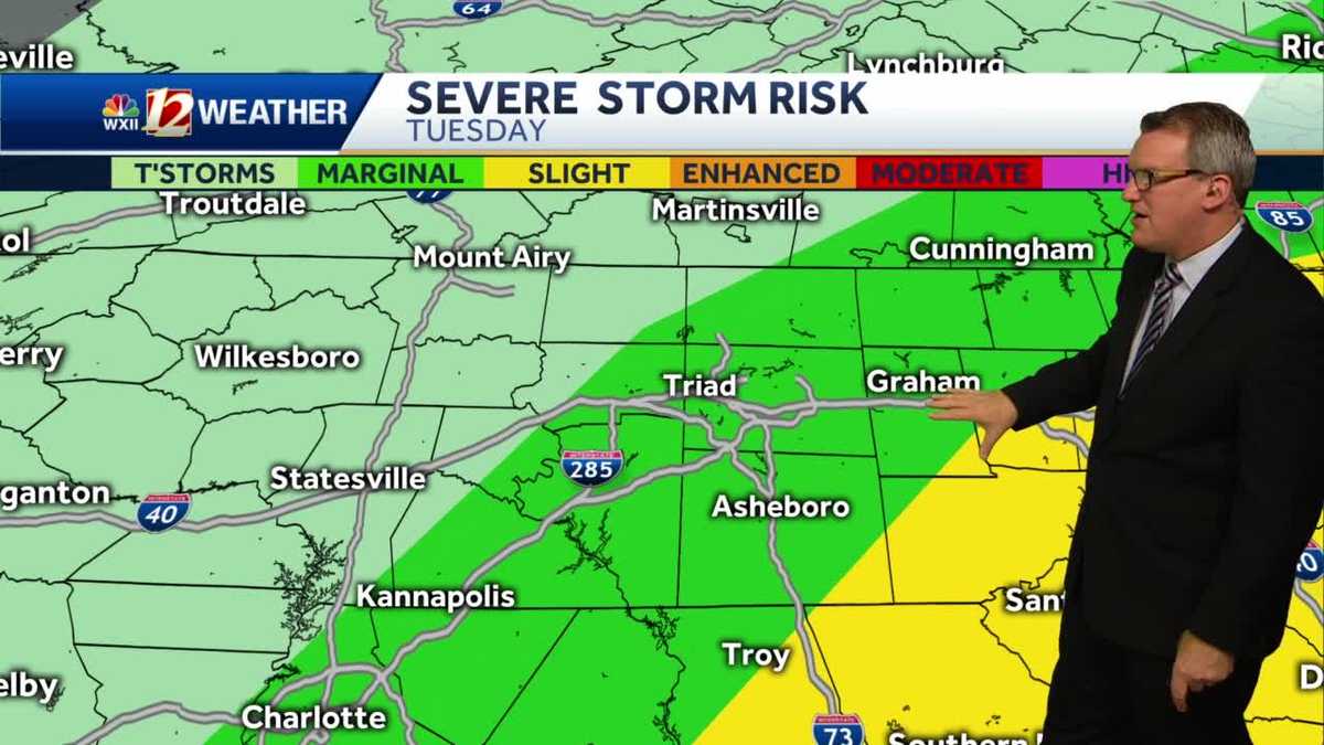 WATCH: Severe storm risk Tuesday