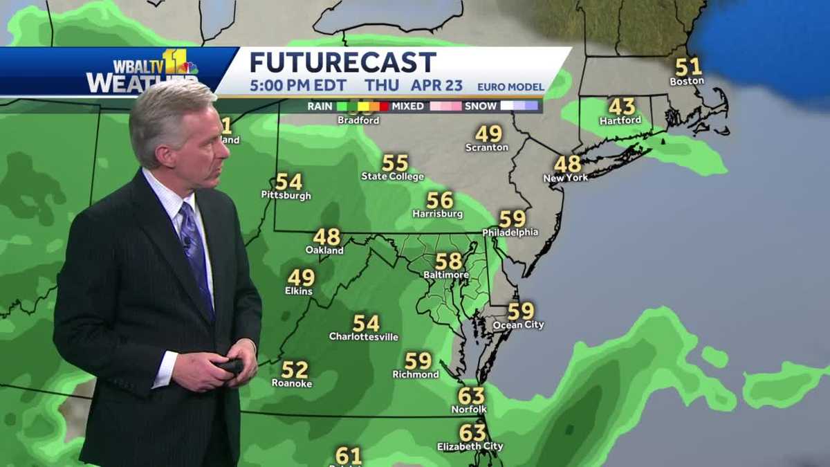 Tom shows when rain moves in Thursday