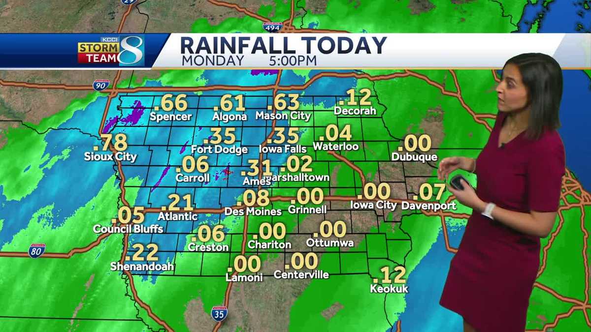 Iowa weather: Rainy with a chance for thunderstorms in Des Moines
