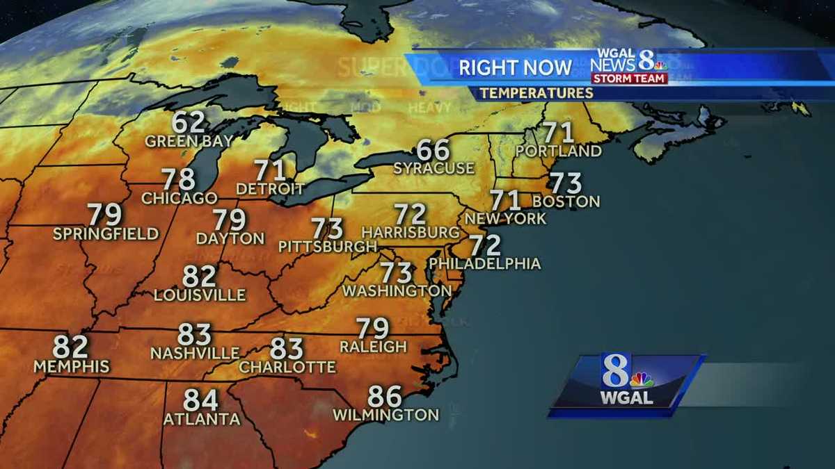 Pleasant, temps in the 80s!