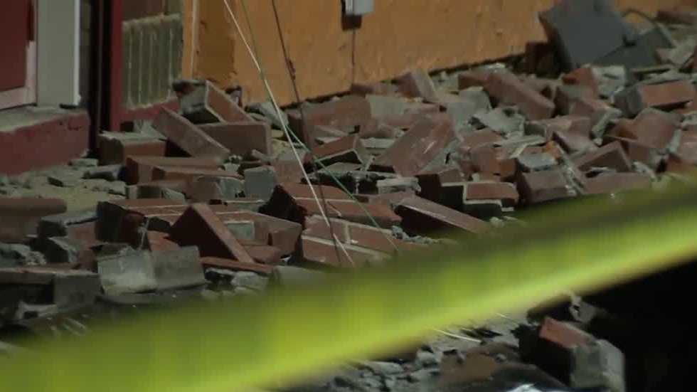 Bricks fall off Dorchester building