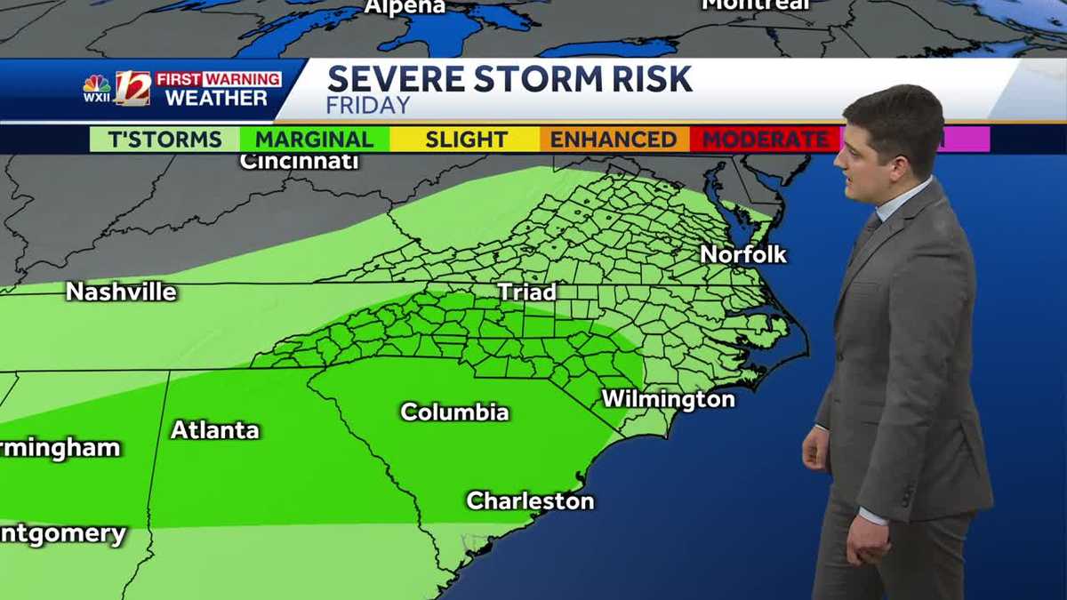 WATCH: Warm and sunny Thursday, isolated storm chance Friday PM