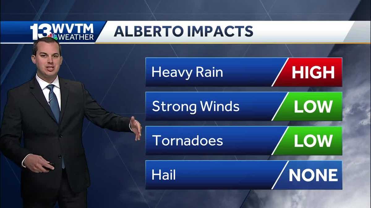 Alberto makes landfall Monday