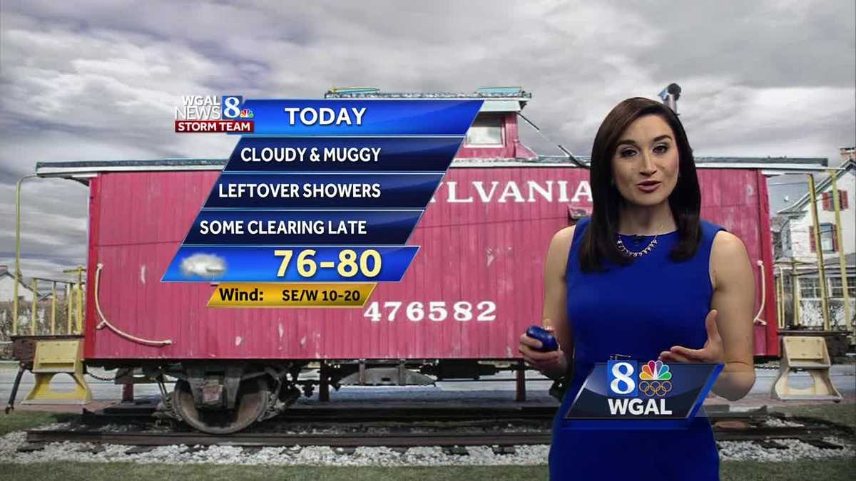Showers in the mix; Muggy and cloudy