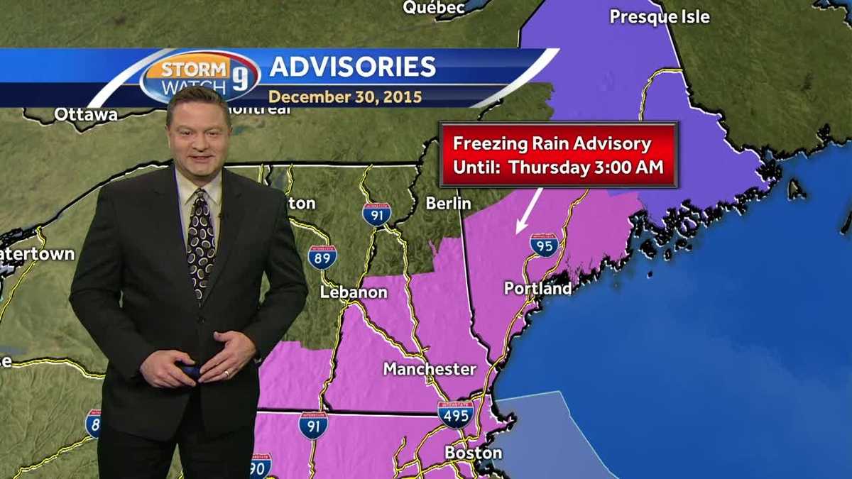 Freezing rain advisories in place