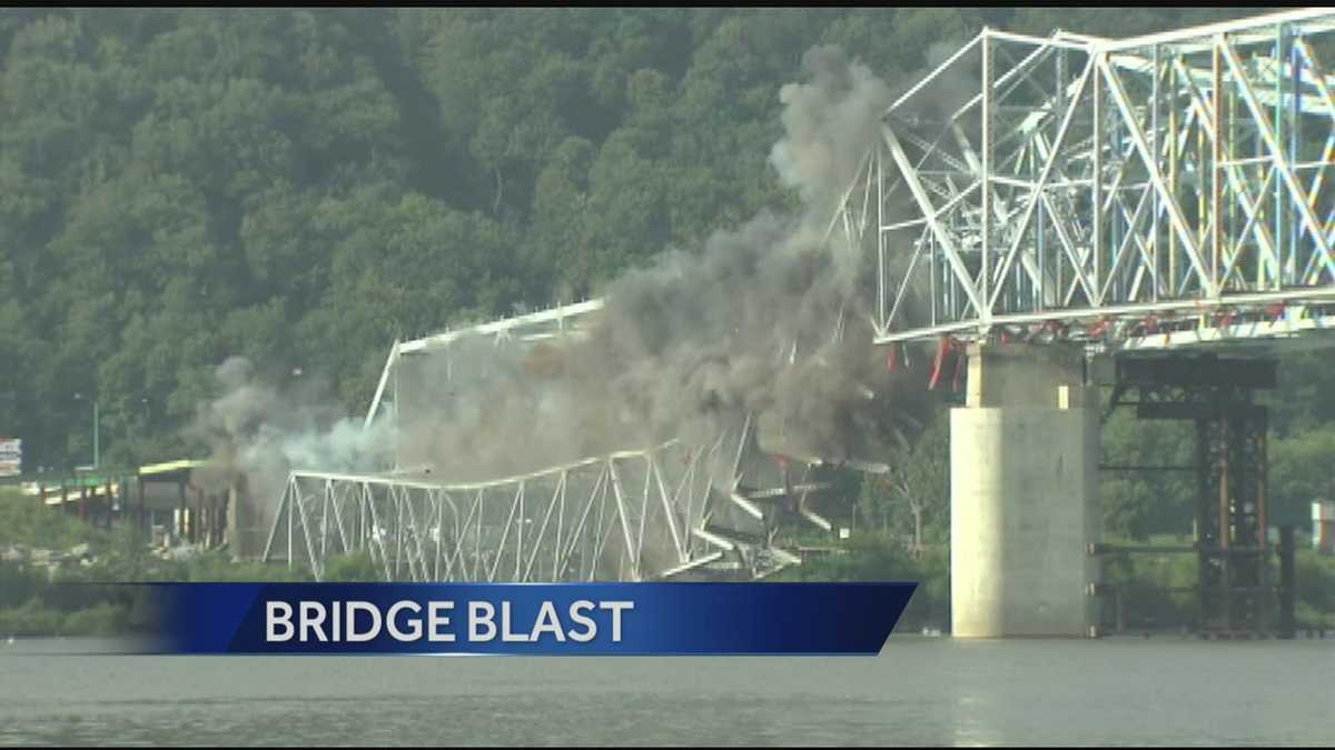 Milton-Madison bridge demolition - blast 2