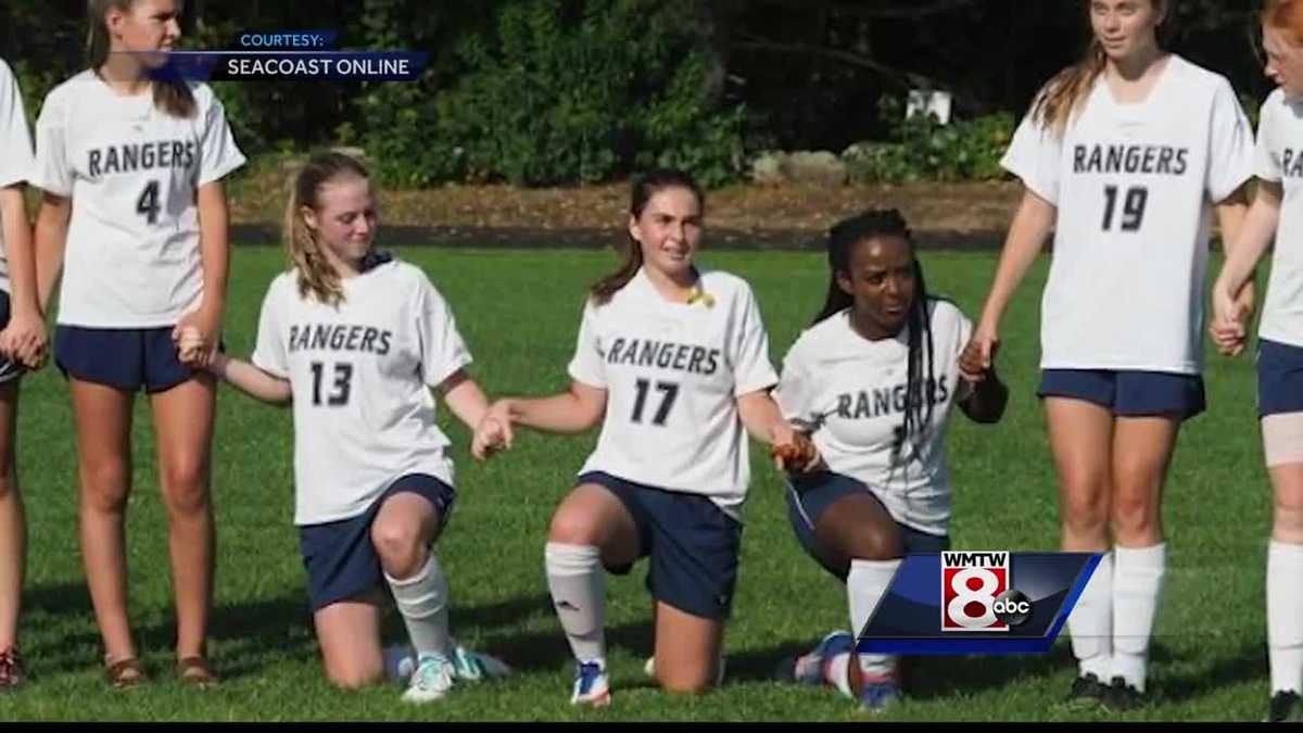 Local high school athletes join national anthem protest