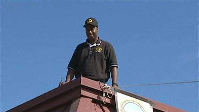 James Rutter MS principal spends night on roof for students