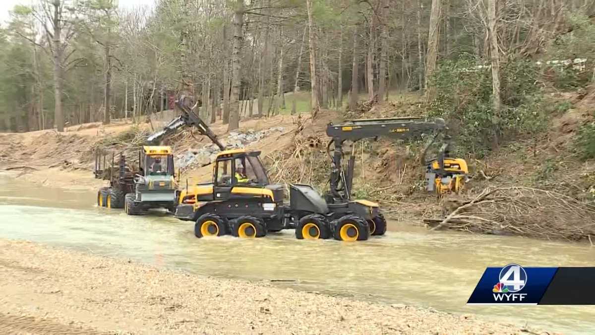 Crews begin removing Helene debris from waterways, private property