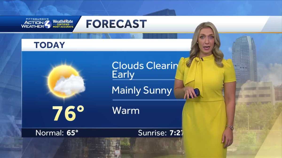 Pittsburgh weather: Partly cloudy and warm Sunday