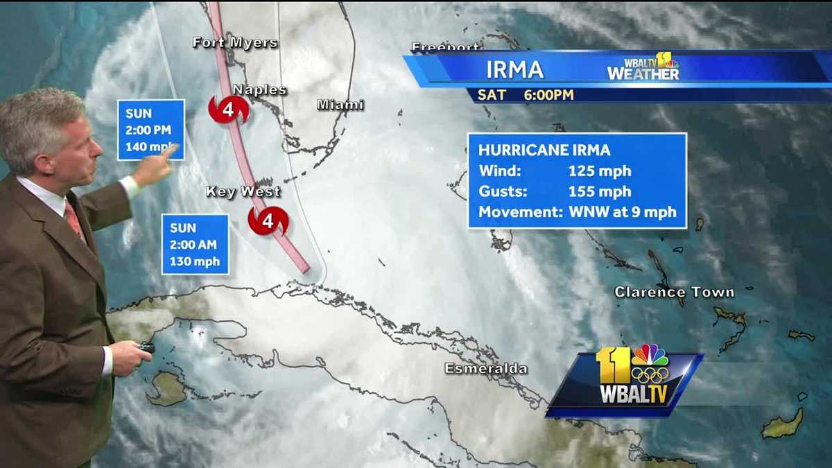 Irma tracking toward southwest Florida