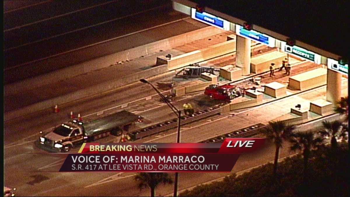 FHP: 1 killed in toll booth crash on S.R. 417 in Orlando