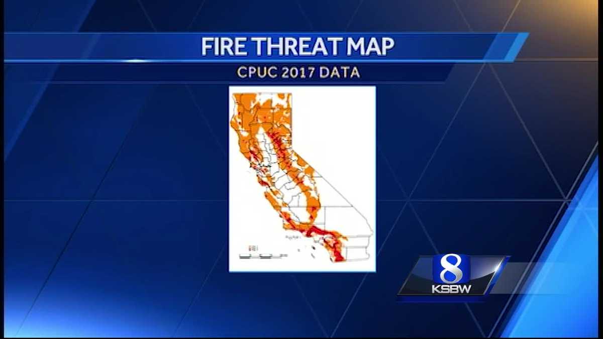 Wildfire threat map released of Santa Cruz, Monterey counties