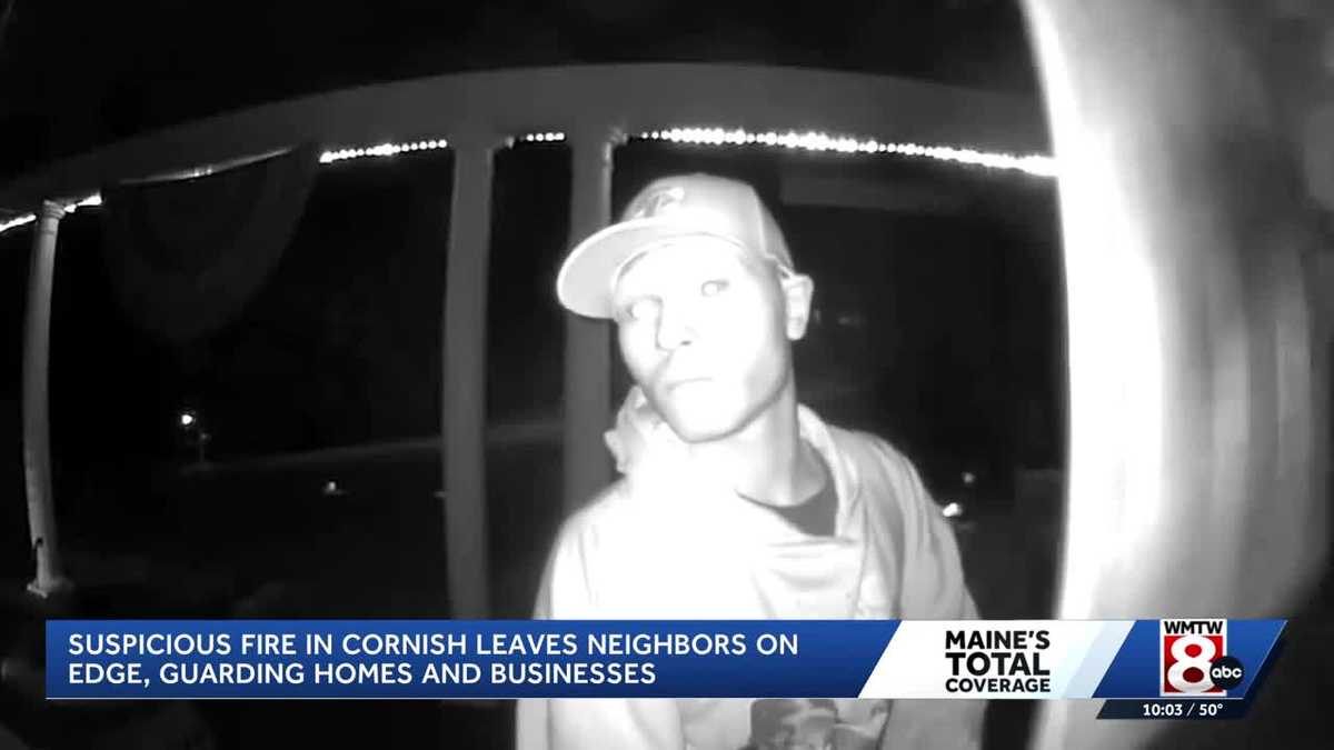 Neighbors on edge after suspicious fire in Cornish