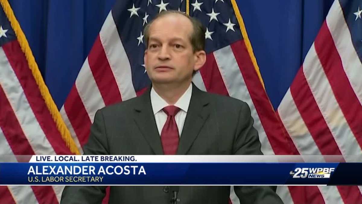 Alex Acosta defends Epstein deal, blames state attorney, sheriff