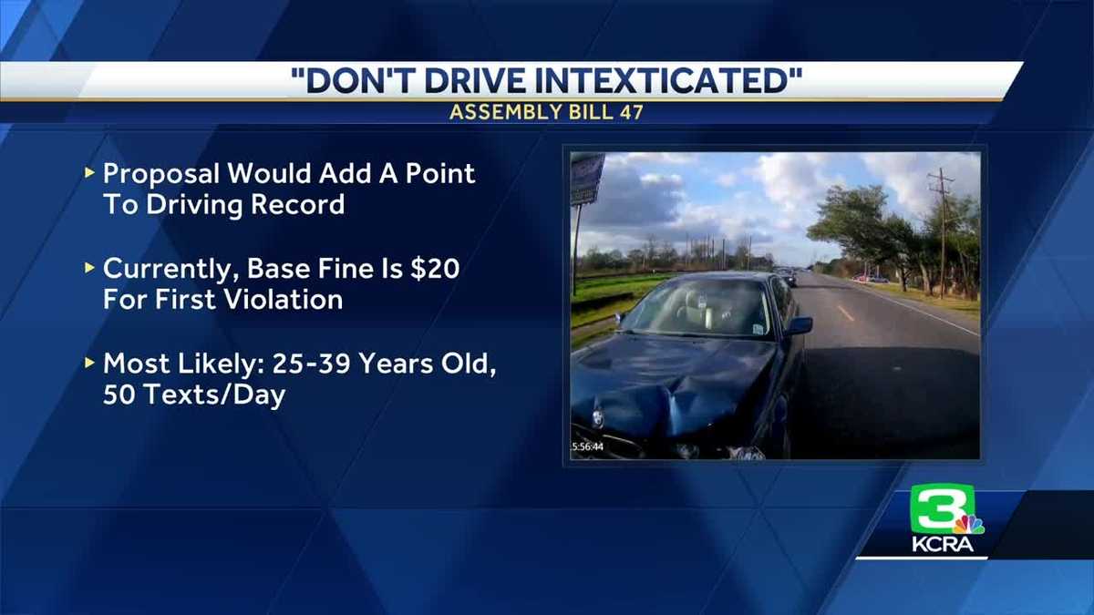 California bill aims for harsher punishment for texting while driving